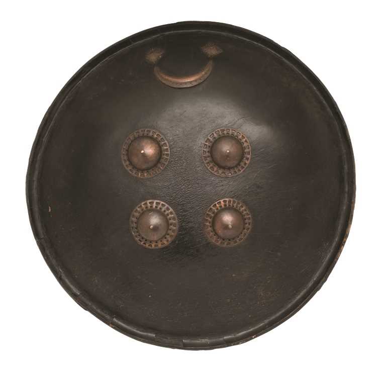 Lot 78 - AN INDIAN HIDE SHIELD