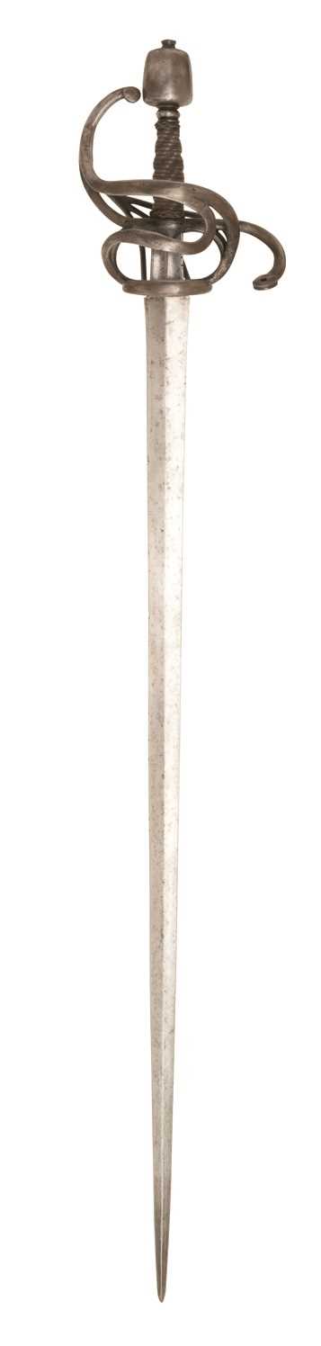 Lot 112 - A GERMAN SWEPT-HILT RAPIER