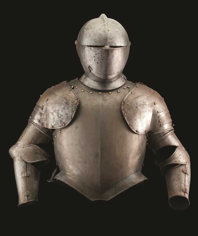 Lot 211 - A COMPOSITE HALF-ARMOUR