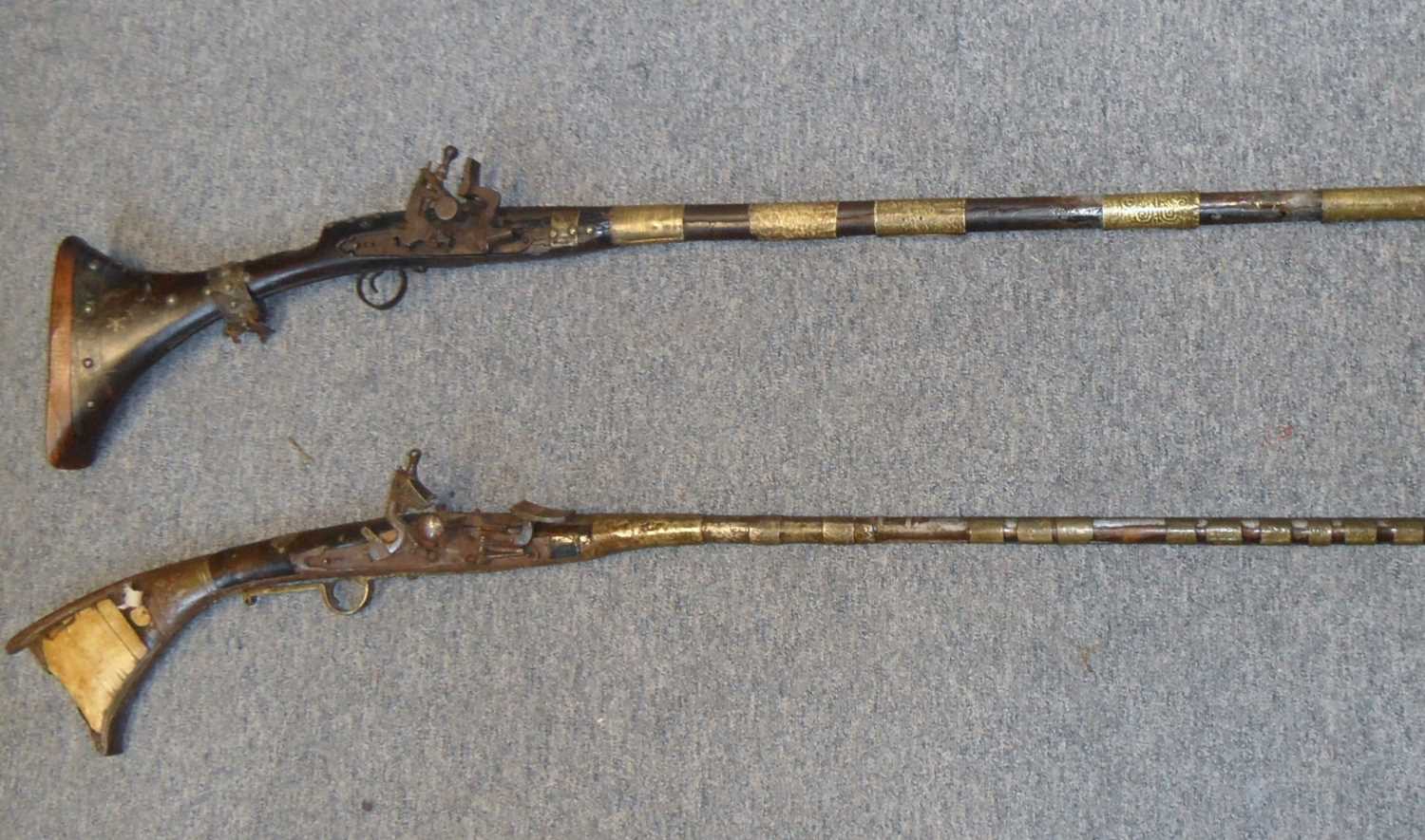 Lot 111 - TWO MOROCCAN SNAPHAUNCE GUNS