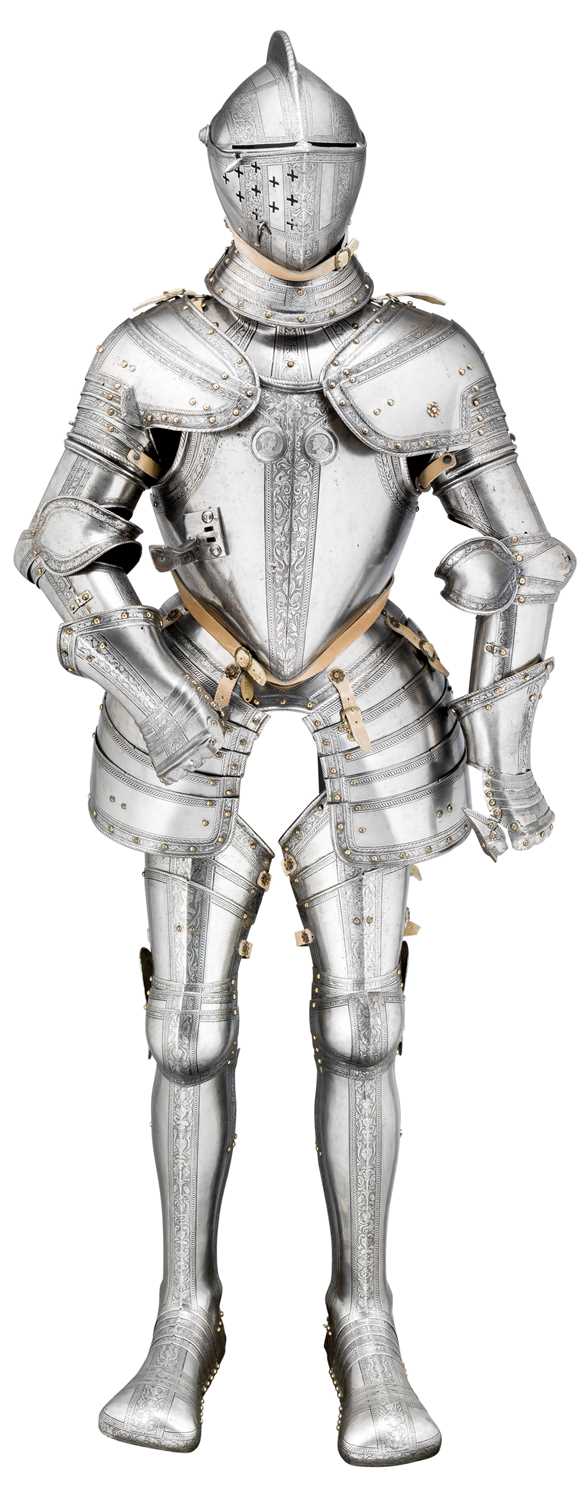 Lot 262 - A COMPOSITE NORTH ITALIAN CAP-A-PIE FIELD