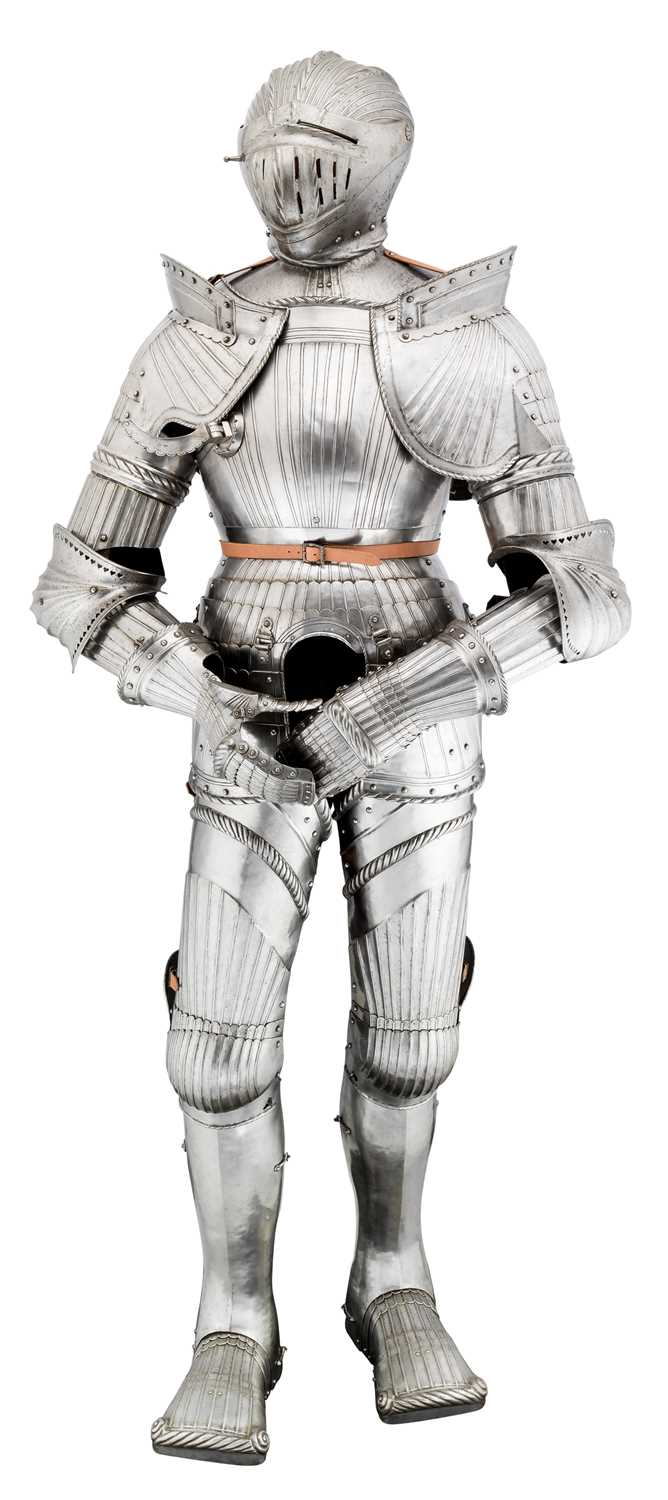 Lot 270 - A COMPOSITE CAP-A-PIE FIELD ARMOUR