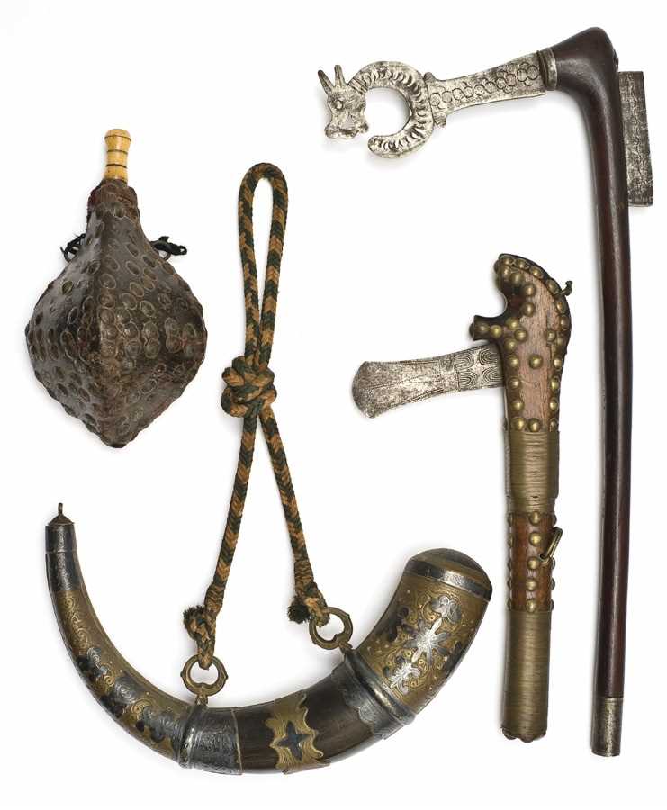 Lot 38 - TWO AFRICAN AXES AND TWO AFRICAN