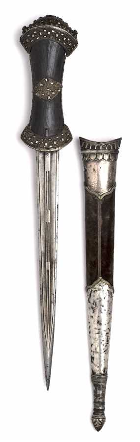 Lot 47 - A BALKAN SILVER-MOUNTED DAGGER