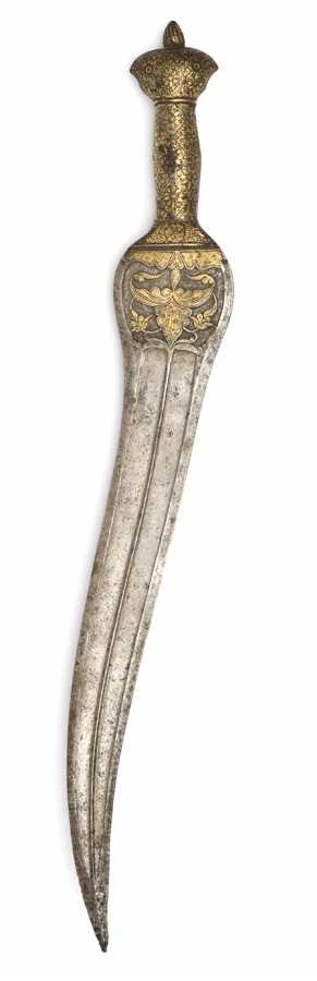 Lot 70 - AN INDIAN SHORT SWORD
