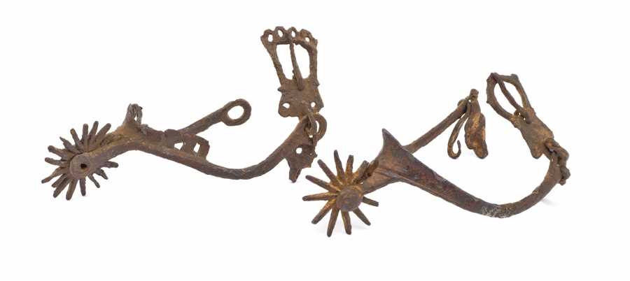 Lot 260 - TWO GOTHIC STEEL SPURS