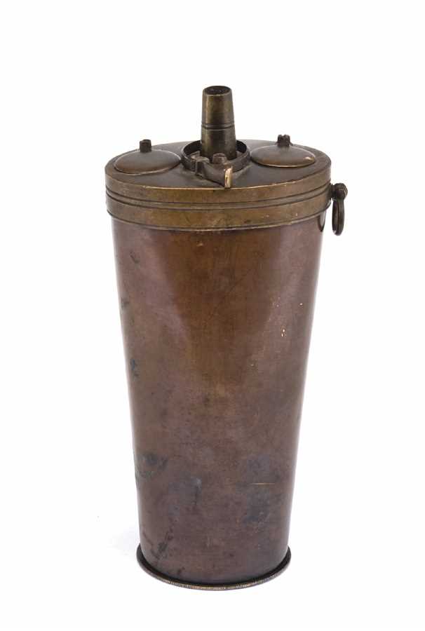 Lot 299 - A RARE FOUR-WAY LARGE COPPER FLASK