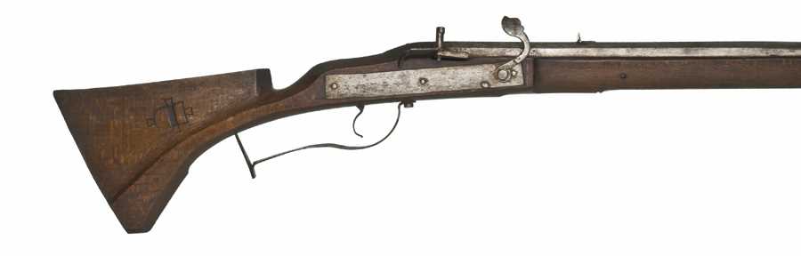 Lot 364 - A 15 BORE GERMAN MATCHLOCK MUSKET