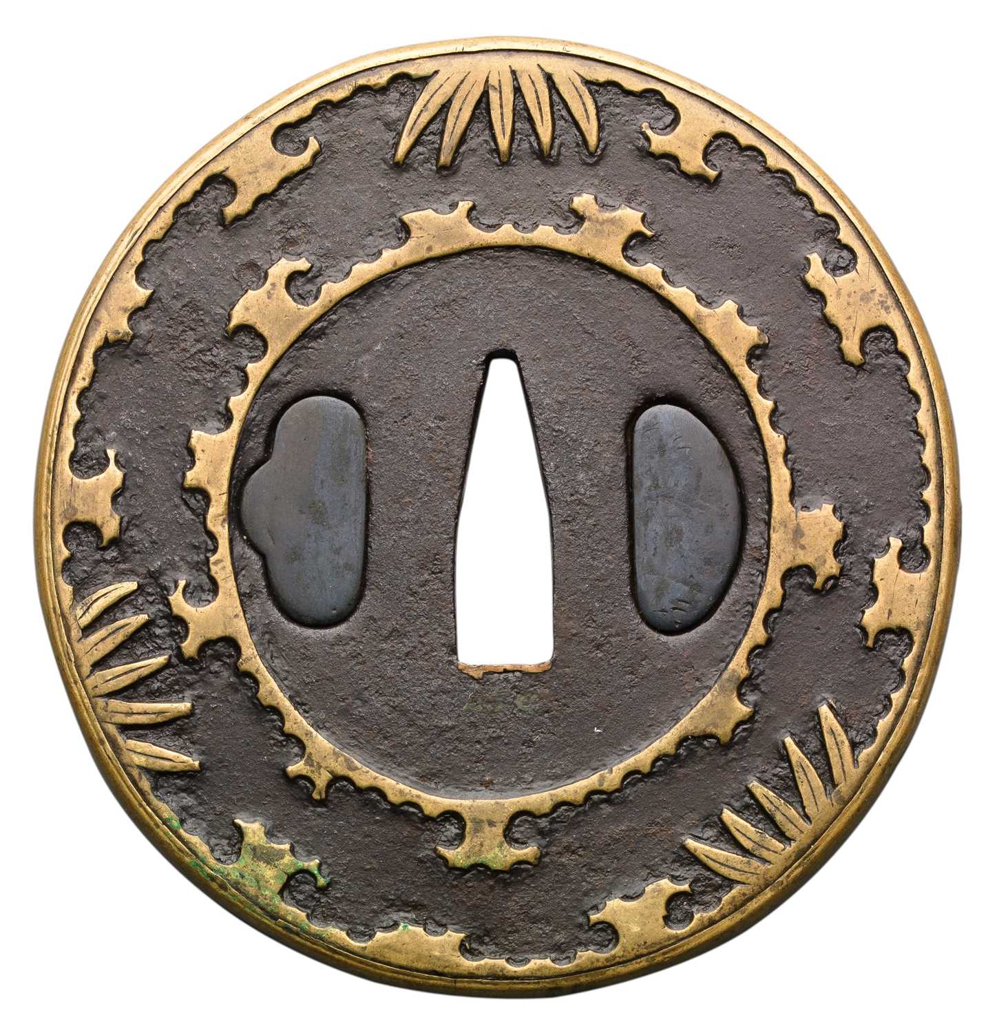 Lot 19 - A Circular iron Onin style tsuba