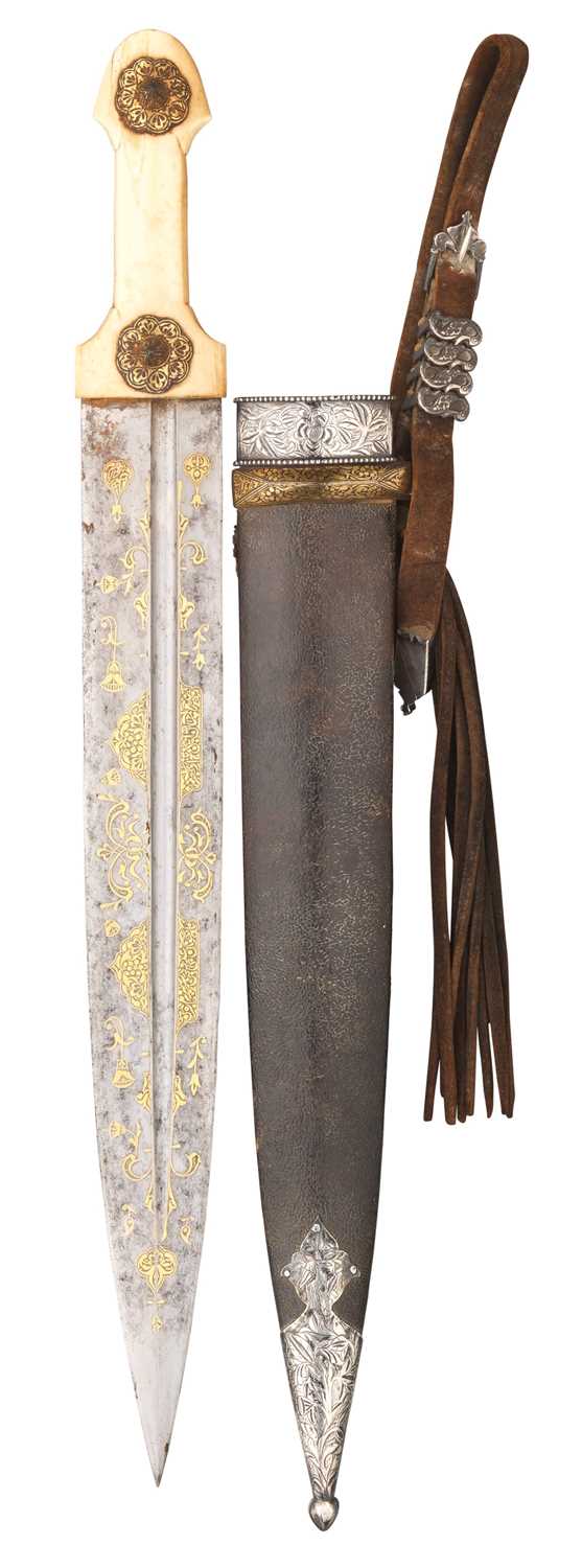 Lot 60 - A CAUCASIAN DAGGER (KINDJAL)