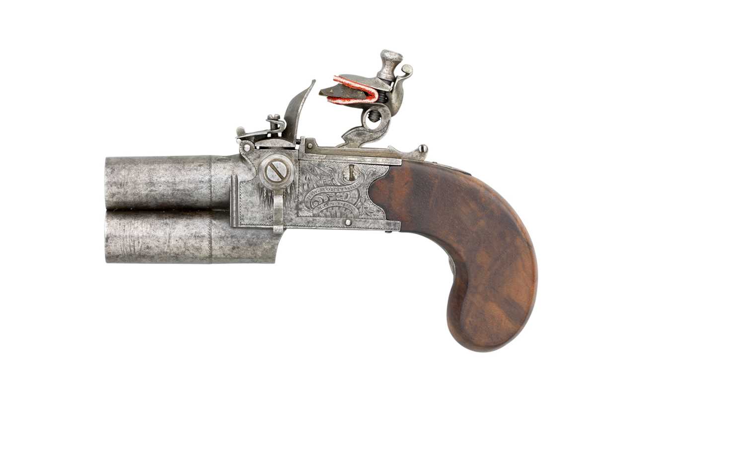 Lot 401 - A 40 BORE ENGLISH FLINTLOCK TAP-ACTION