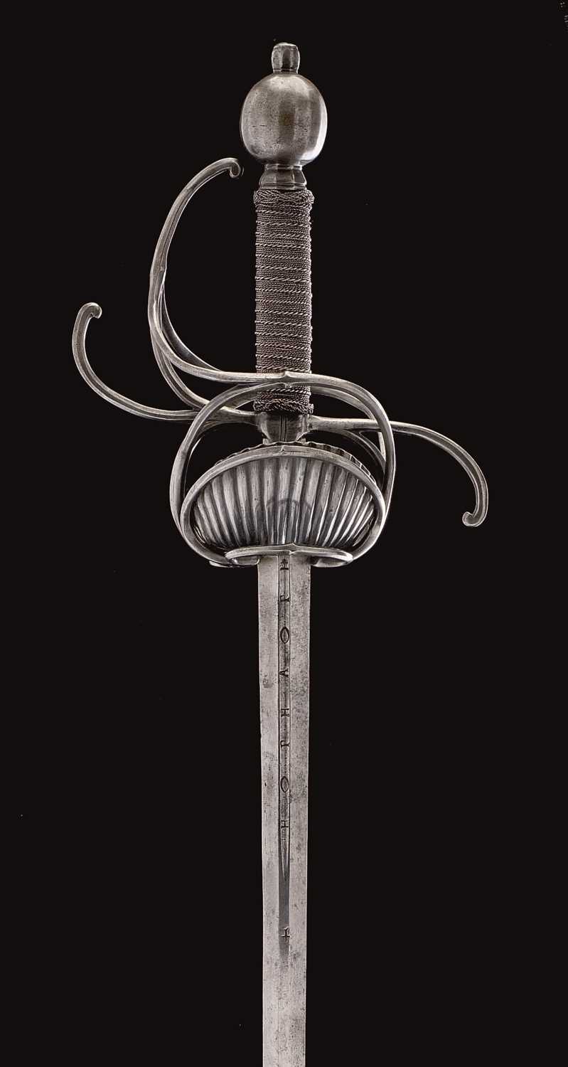 Lot 162 - A MULTI-RING RAPIER