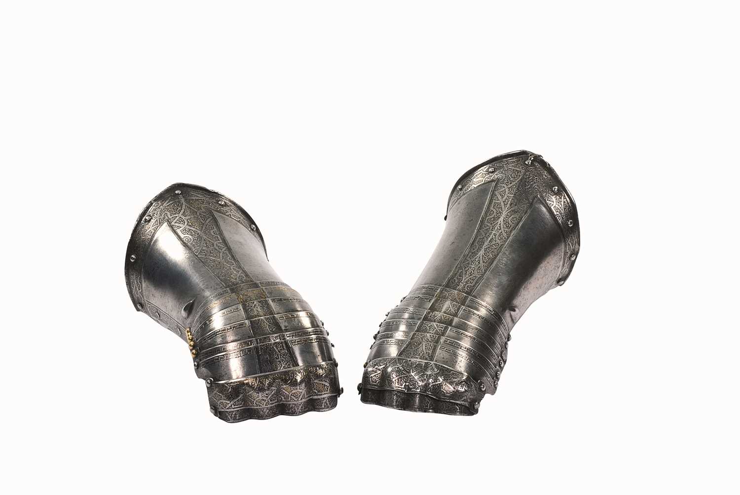 Lot 264 - A FINE PAIR OF SOUTH GERMAN ETCHED AND GILT