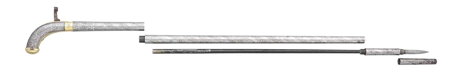 Lot 100 - A RARE 50 BORE INDIAN COMBINED PERCUSSION