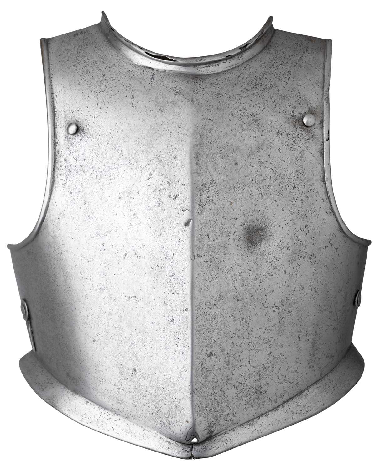 Lot 191 - A RARE ENGLISH HARQUEBUSIER'S BREASTPLATE OF