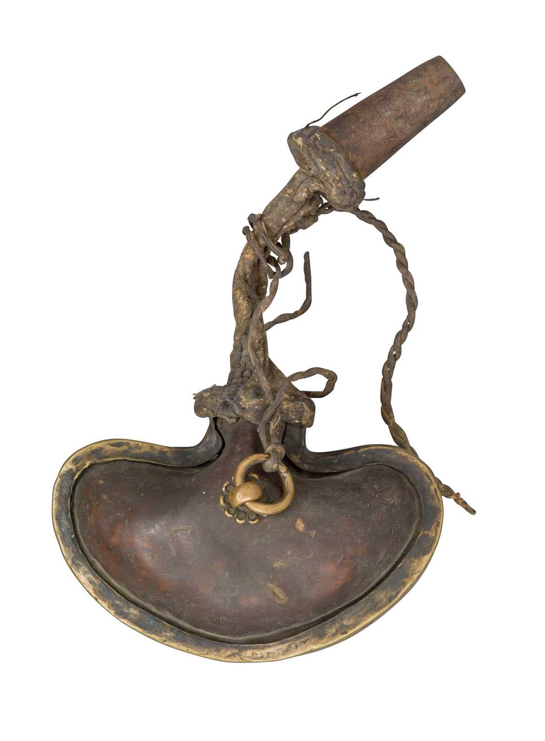 Lot 21 - **A RARE TIBETAN POWDER-FLASK (RDZAS KHUG)