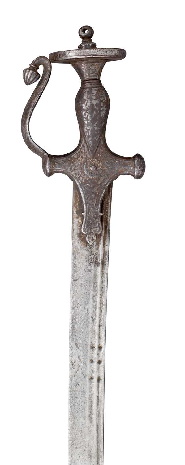 Lot 46 - TWO INDIAN SWORDS (TALWAR)