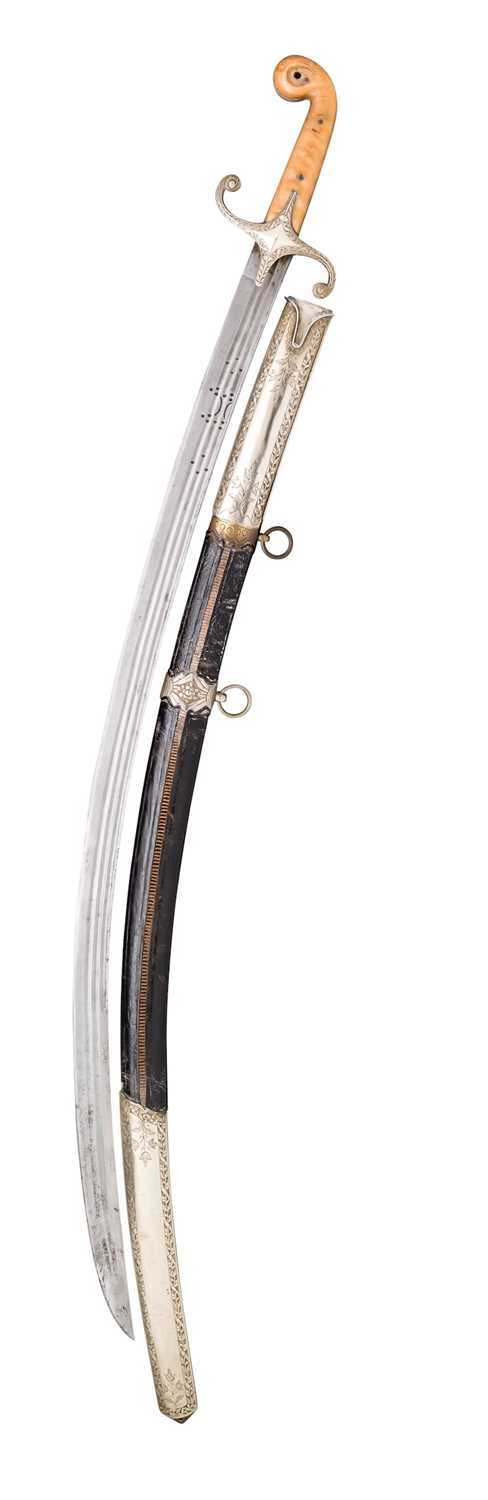 Lot 73 - A DECORATED OTTOMAN SWORD (SHAMSHIR)