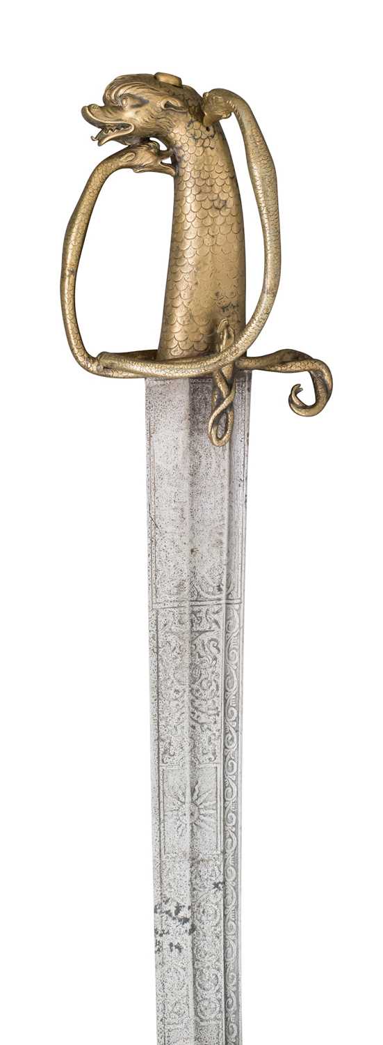Lot 122 - A RARE DECORATED PARADE SWORD