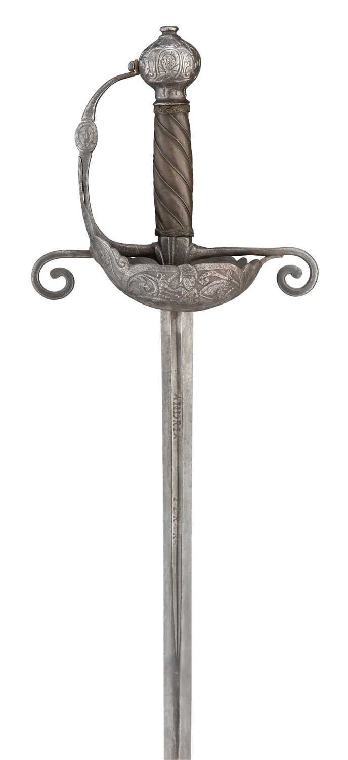 Lot 130 - AN ENGLISH RAPIER
