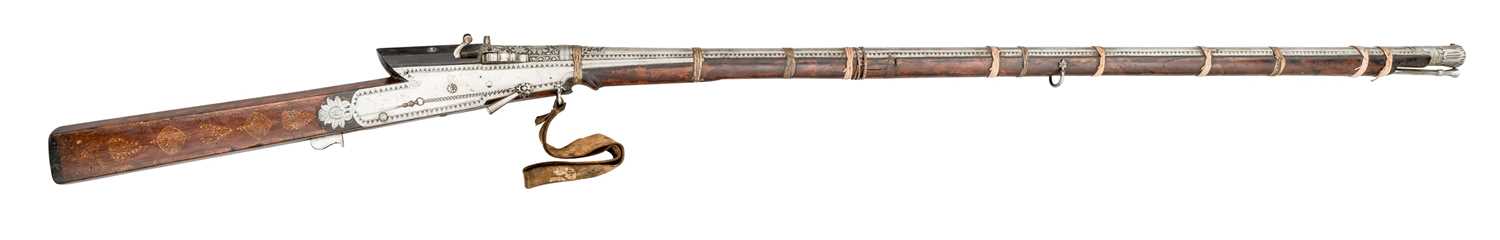 Lot 115 - A 16 BORE NORTH INDIAN MATCHLOCK GUN