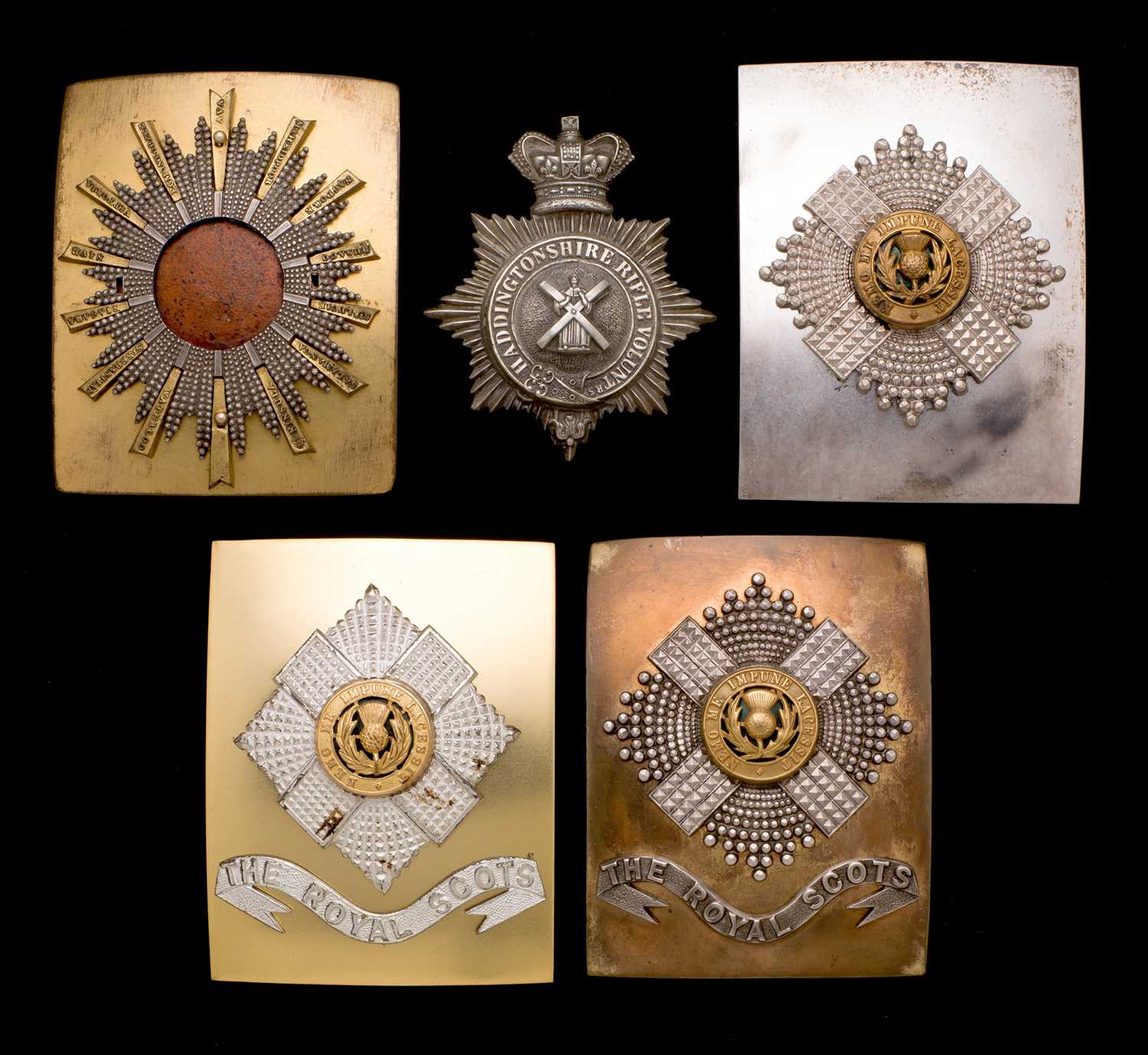 Lot 323 - OFFICERS' SHOULDERBELT-PLATES AND OTHER