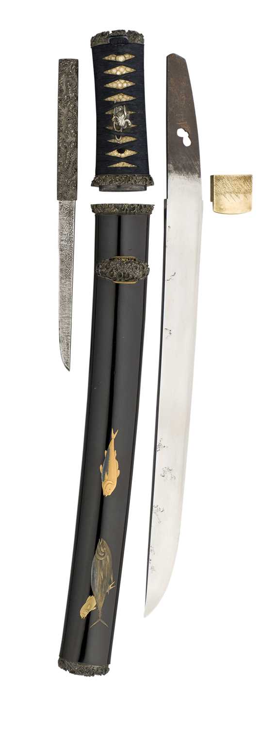Lot 80 - A JAPANESE DAGGER (AIKUCHI TANTO)
