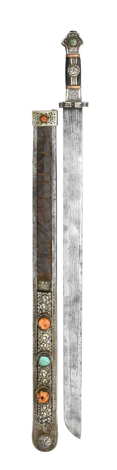 Lot 120 - â€¡ A RARE TIBETAN SWORD