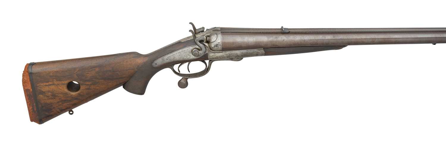 Lot 476 - A RARE 8 BORE D.B. ROTARY-UNDERLEVER HAMMER