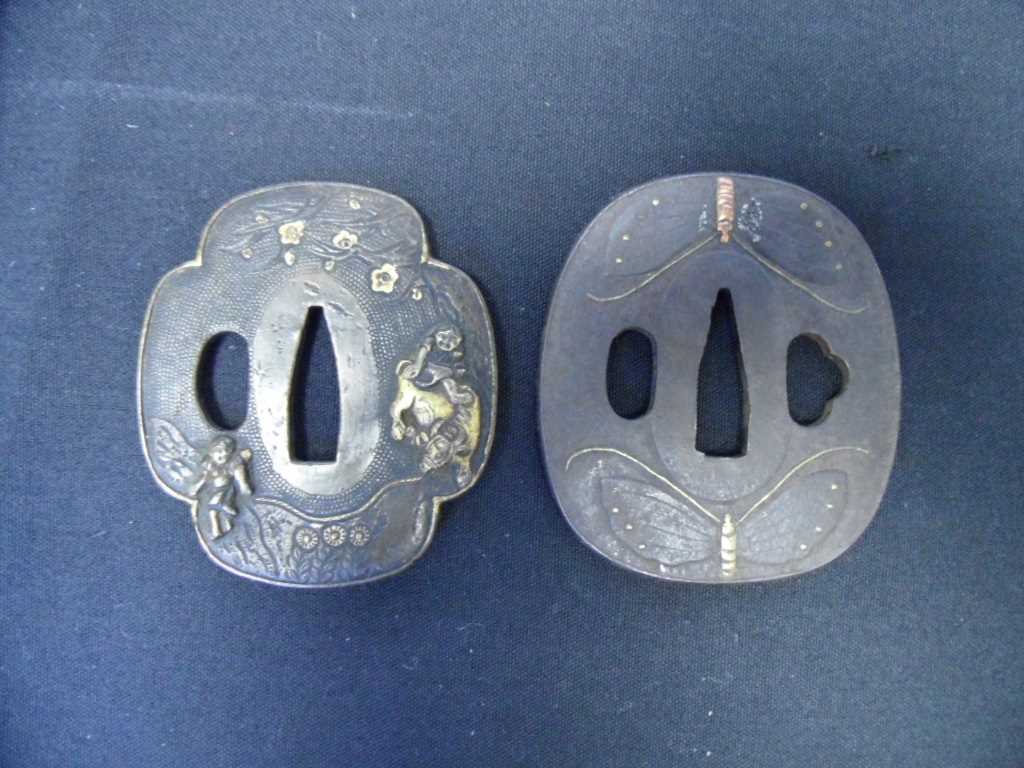 Lot 48 - TWO JAPANESE SWORD GUARDS (TSUBA)