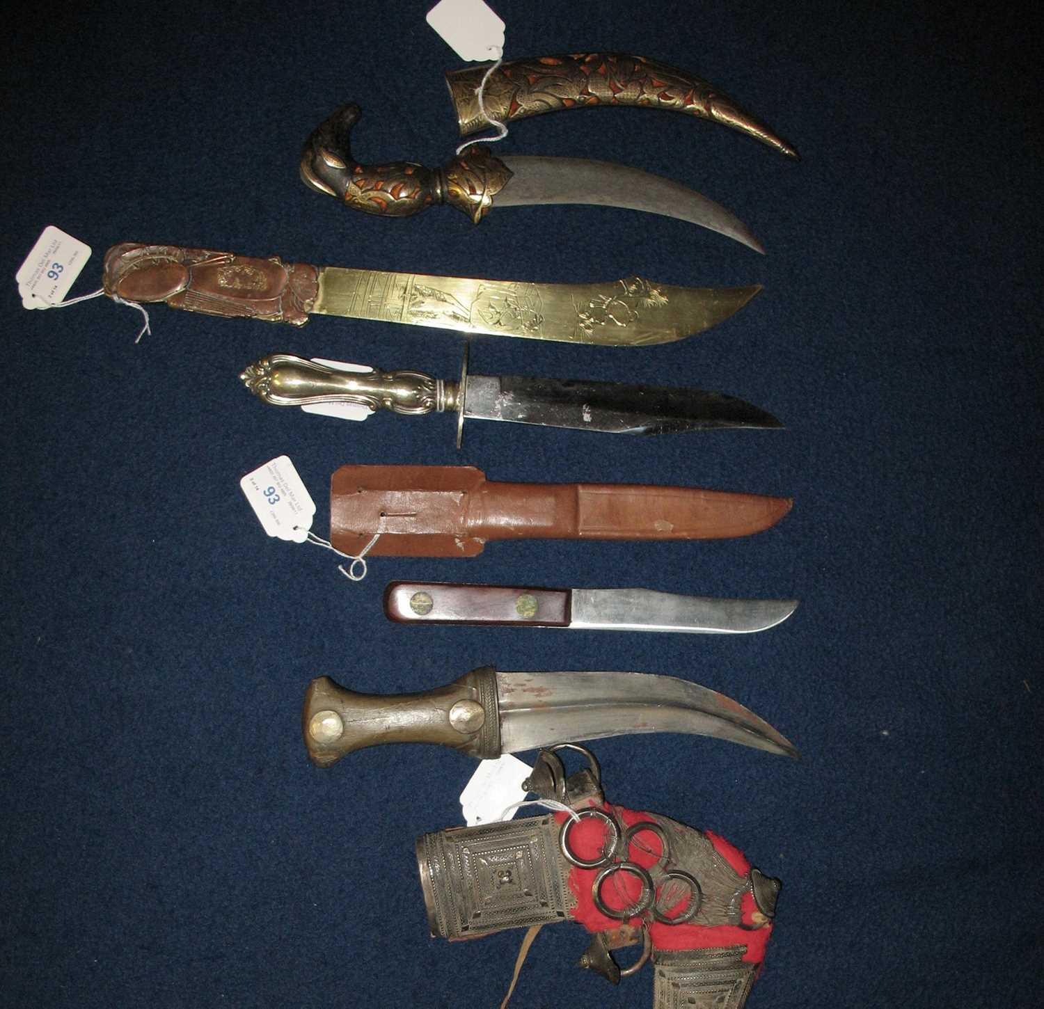 Lot 93 - A GROUP OF FOURTEEN VARIOUS DAGGERS