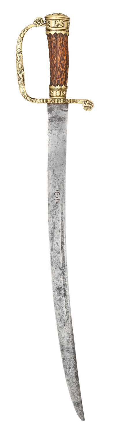 Lot 188 - AN ENGLISH HUNTING SWORD