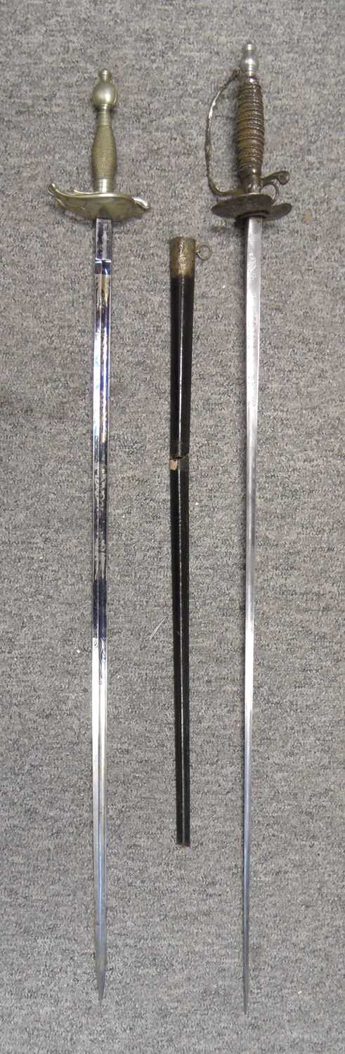 Lot 117 - A FRENCH SILVER-HILTED SMALL SWORD