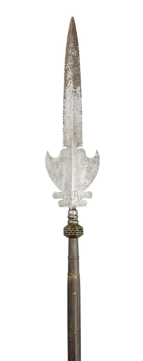 Lot 137 - A RARE ENGLISH PARTISAN FOR THE GUARD OF