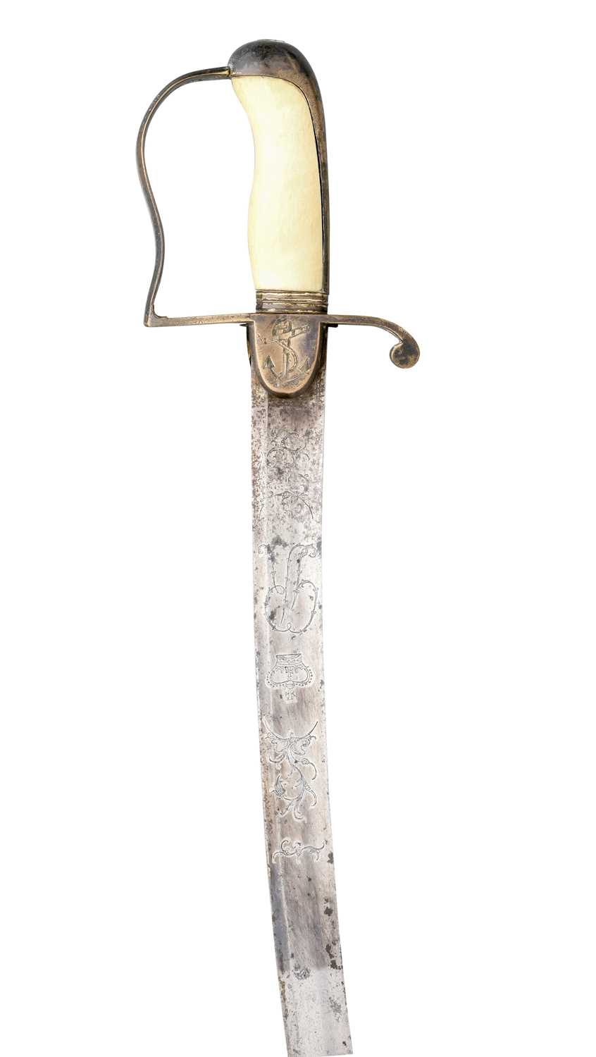 Lot 327 - ËœA NAVAL OFFICER'S SWORD