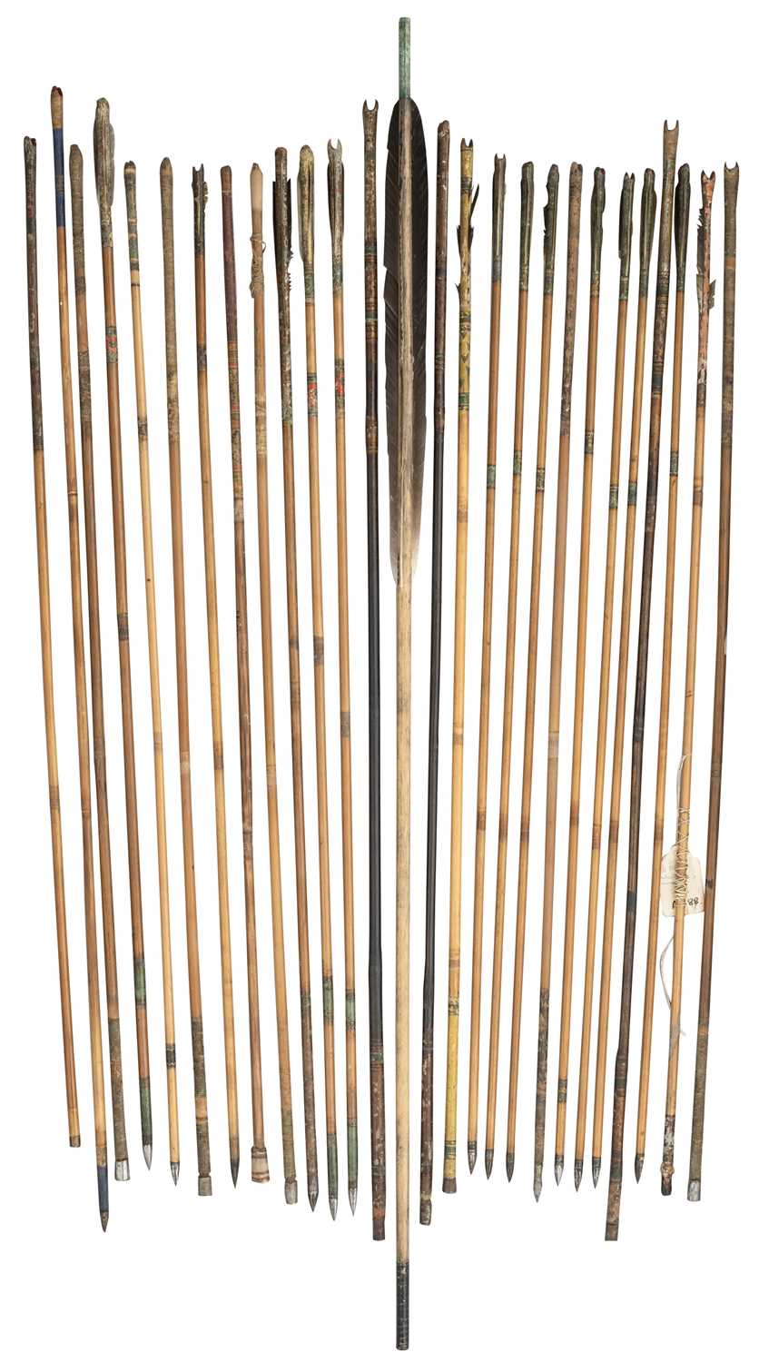 Lot 38 - TWELVE MIDDLE EASTERN ARROWS WITH BLUNT HEADS,