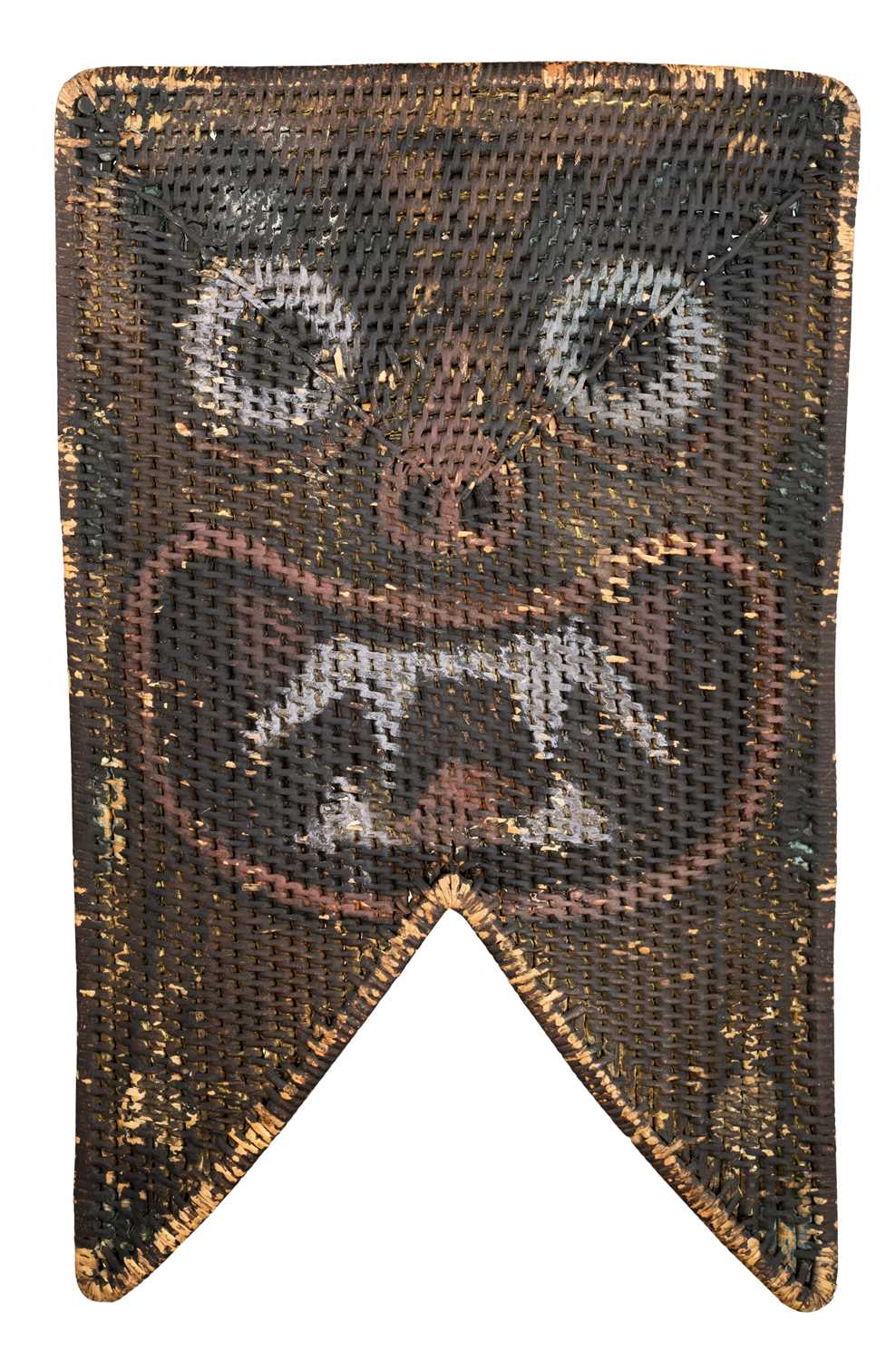 Lot 104 - â“‚ A RARE CHINESE SWALLOW TAIL CANE SHIELD