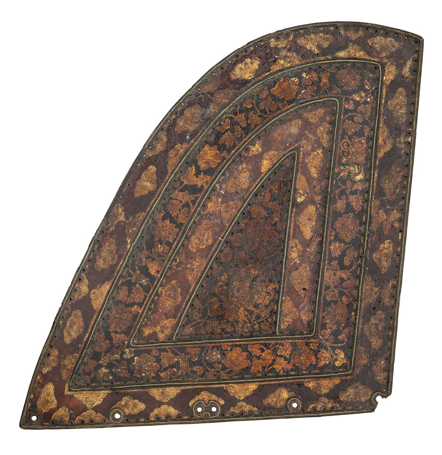 Lot 112 - â“‚ A RARE TIBETAN NECK-DEFENCE FOR A HORSE