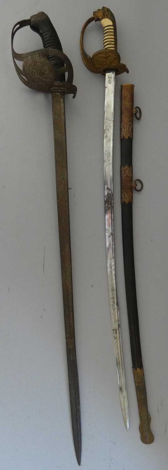 Lot 276 - A SAXON MODEL 1892 CAVALRY SABRE AND A