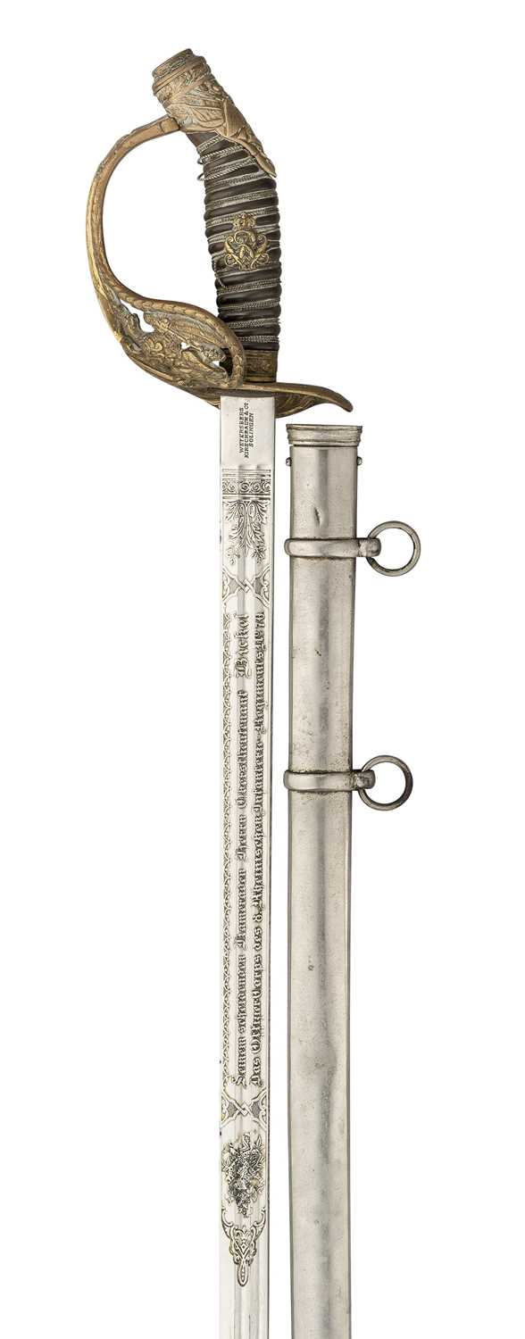 Lot 278 - A PRUSSIAN MODEL 1889 PRESENTATION SENIOR