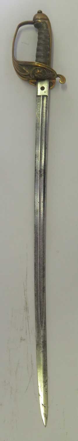 Lot 305 - AN 1845 PATTERN NAVAL OFFICERS SWORD
