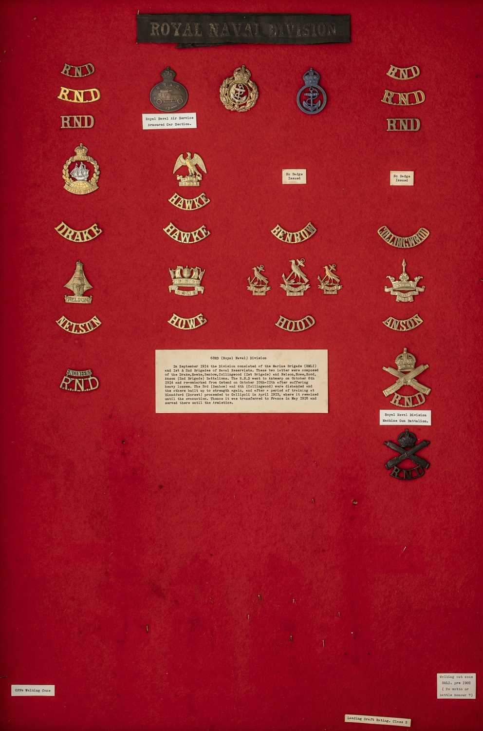 Lot 357 - A COLLECTION OF ROYAL NAVAL DIVISION