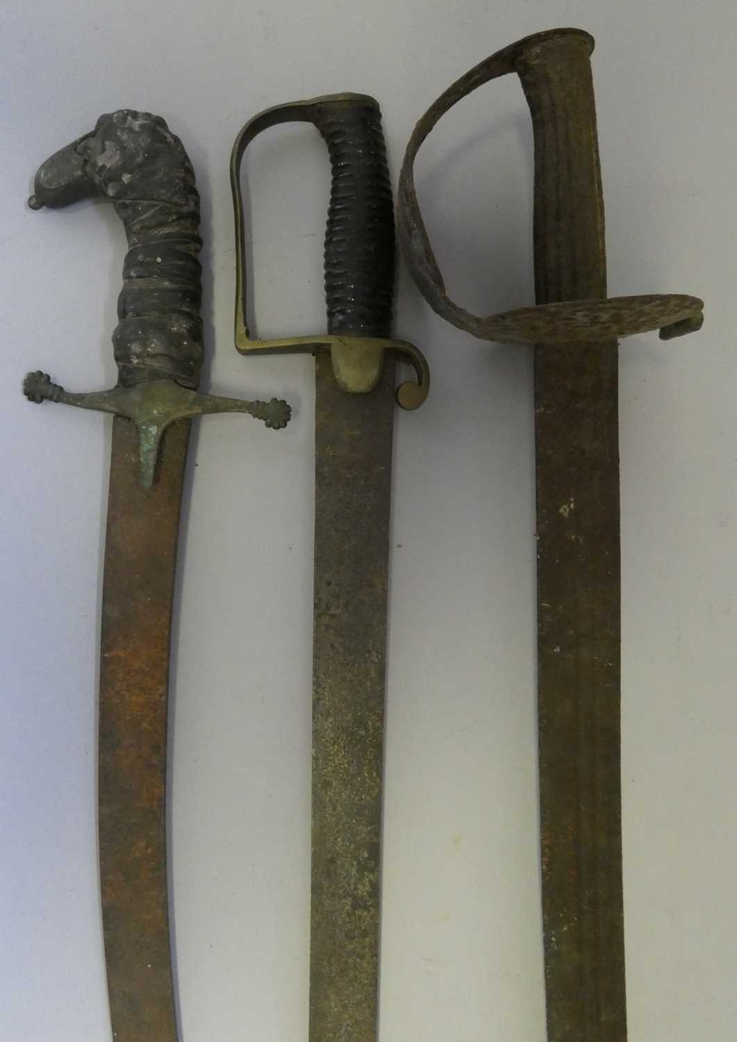 Lot 435 - A NAVAL SWORD; A FOOT ARTILLERY SWORD FOR A