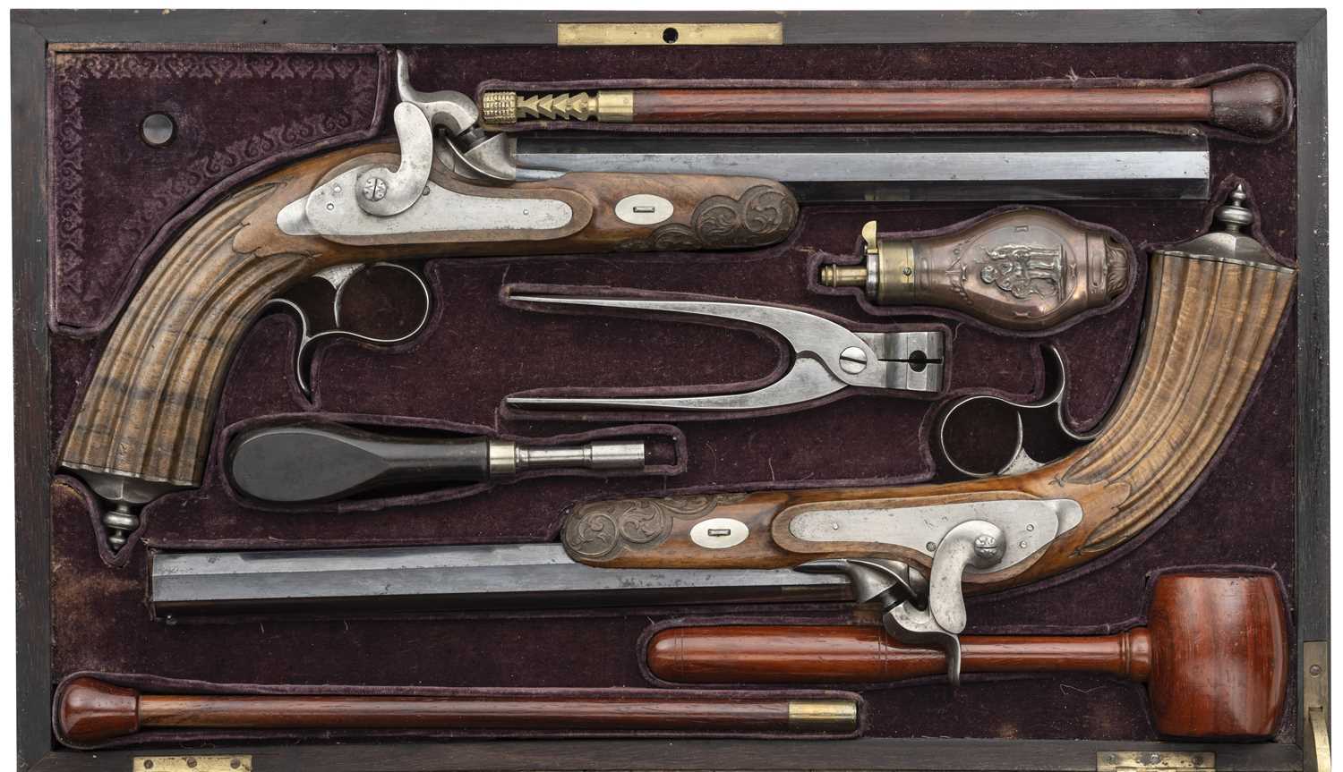Lot 511 - A CASED PAIR OF 40 BORE CONTINENTAL