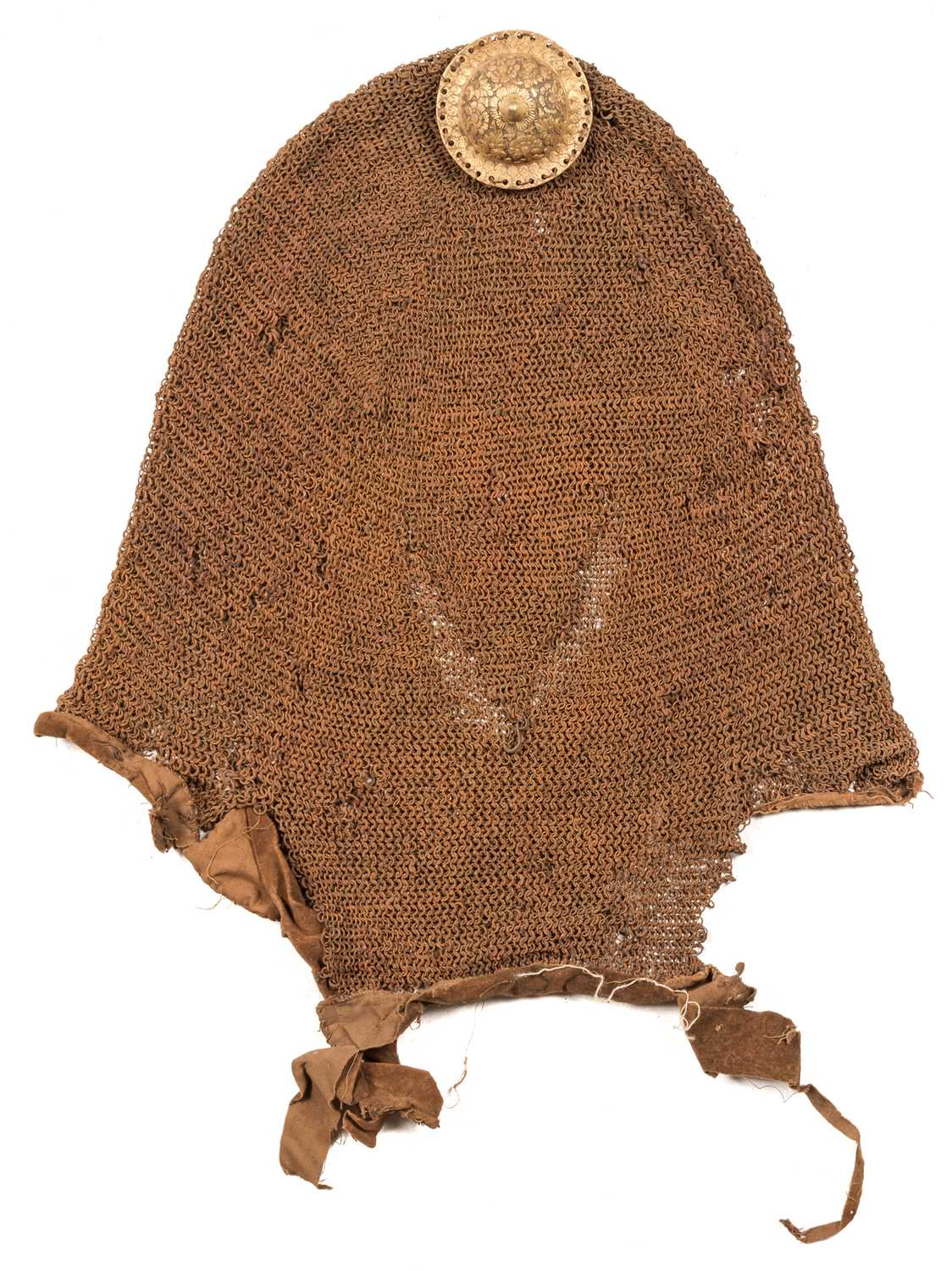 Lot 19 - â“Œ AN INDIAN MAIL COIF, 18TH CENTURY