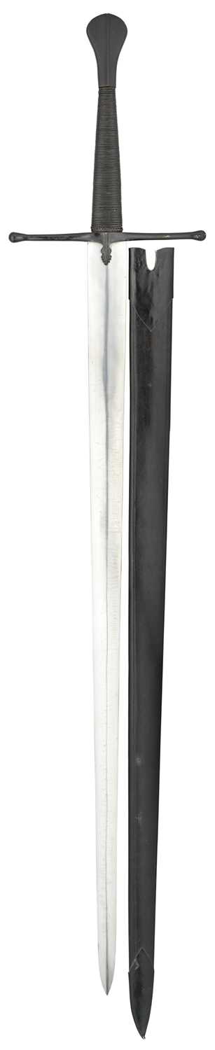Lot 43 - â“Œ A TWO-HAND SWORD IN GERMAN LATE 15TH