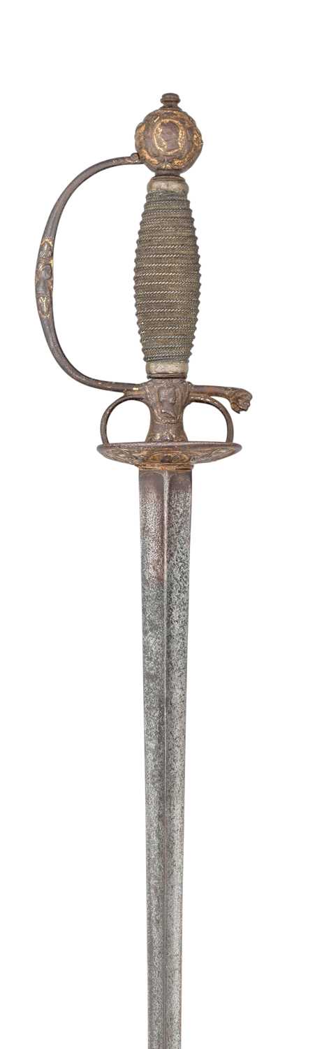 Lot 50 - â“Œ A FRENCH SMALL-SWORD WITH CHISELLED AND