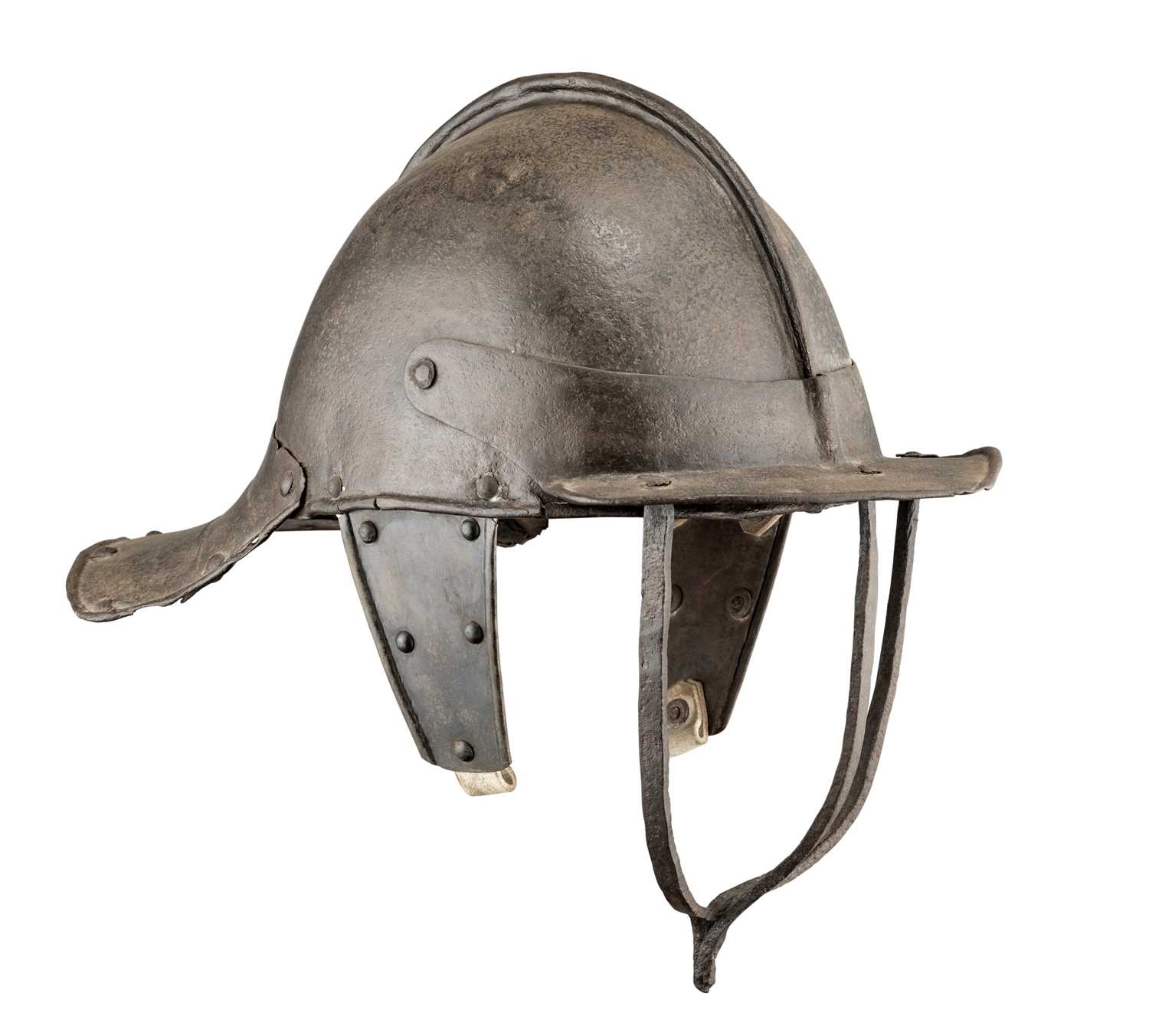 Lot 73 - â“Œ AN ENGLISH HARQUEBUSIER'S POT, MID-17TH