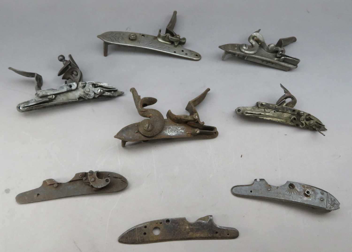 Lot 99 - â“Œ A DETACHED FLINTLOCK MECHANISM BY CLARK,