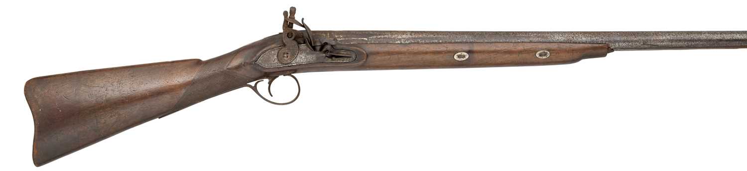 Lot 154 - â“Œ A 9 BORE FLINTLOCK SPORTING GUN BY W.